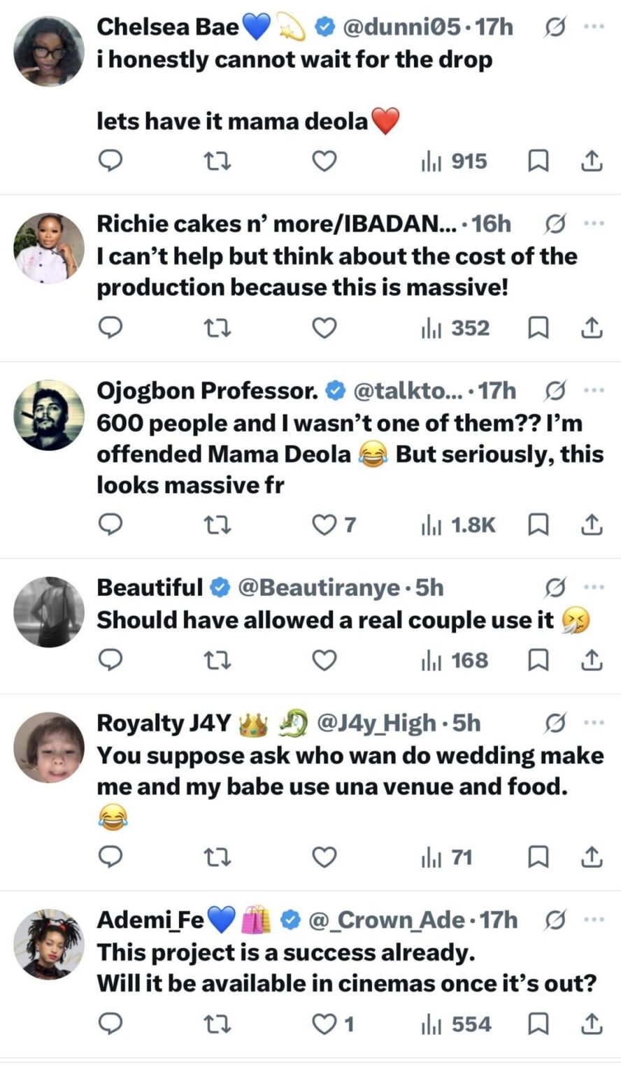 Massive Wedding Scene Leaves Fans Eager for ‘A Mama Deola Wedding ...